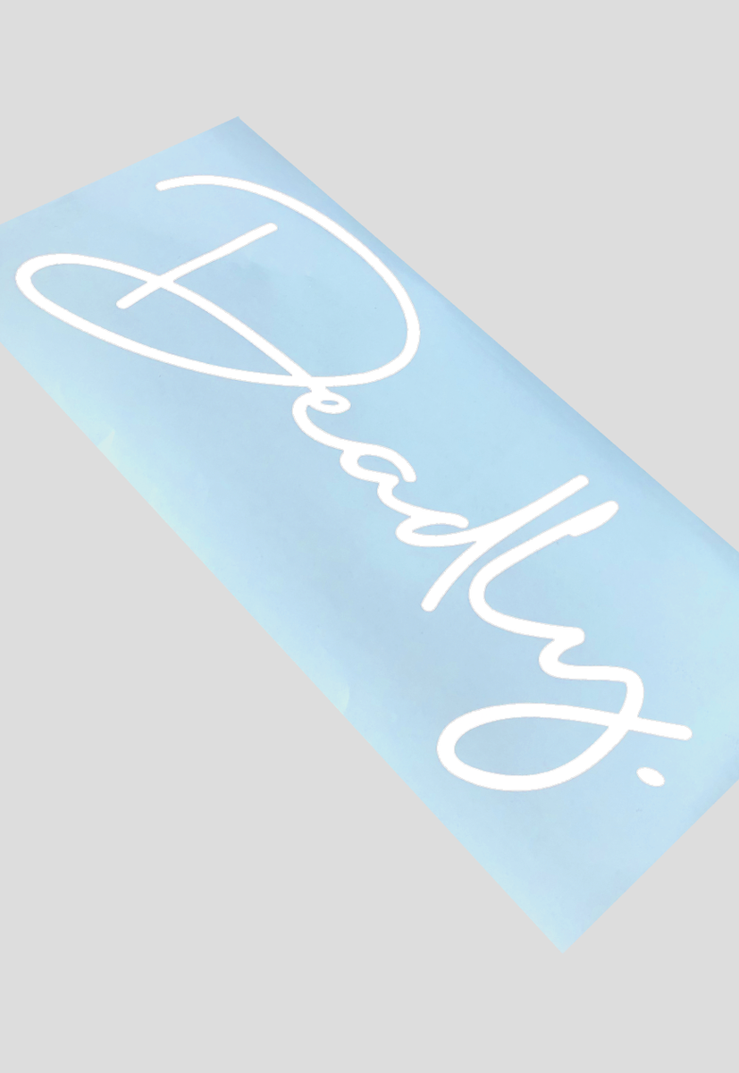 DEADLY. Signature Rear Windscreen Sticker - Large 58cm – DEADLY BRAND